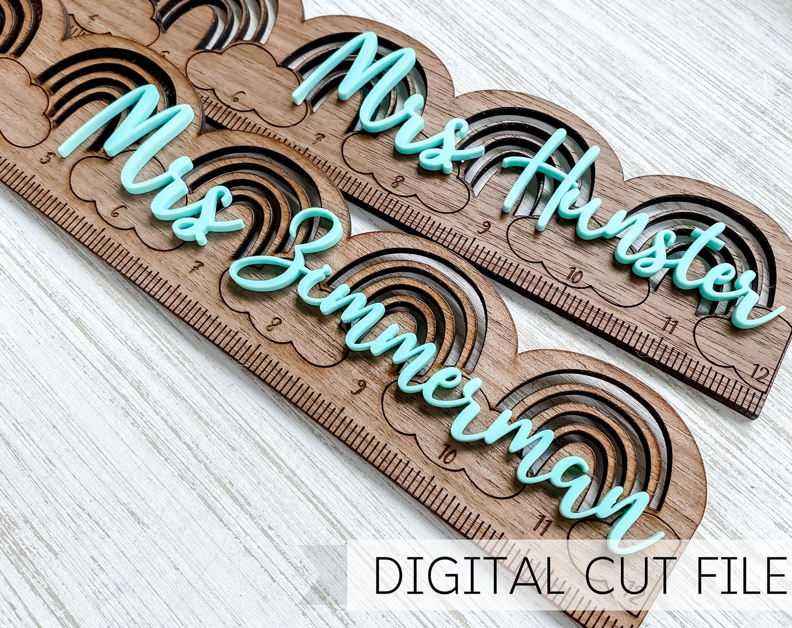 Rainbow Ruler SVG Digital File Laser Cut File Boho - Etsy