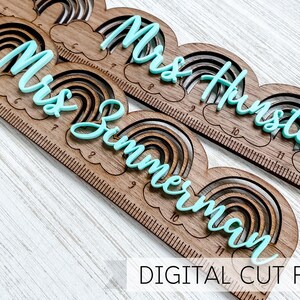 Rainbow Ruler SVG - Digital File - Laser Cut File - Boho Rainbow - DIY ...