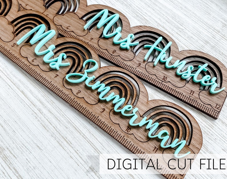 Rainbow Ruler SVG Digital File Laser Cut File Boho - Etsy