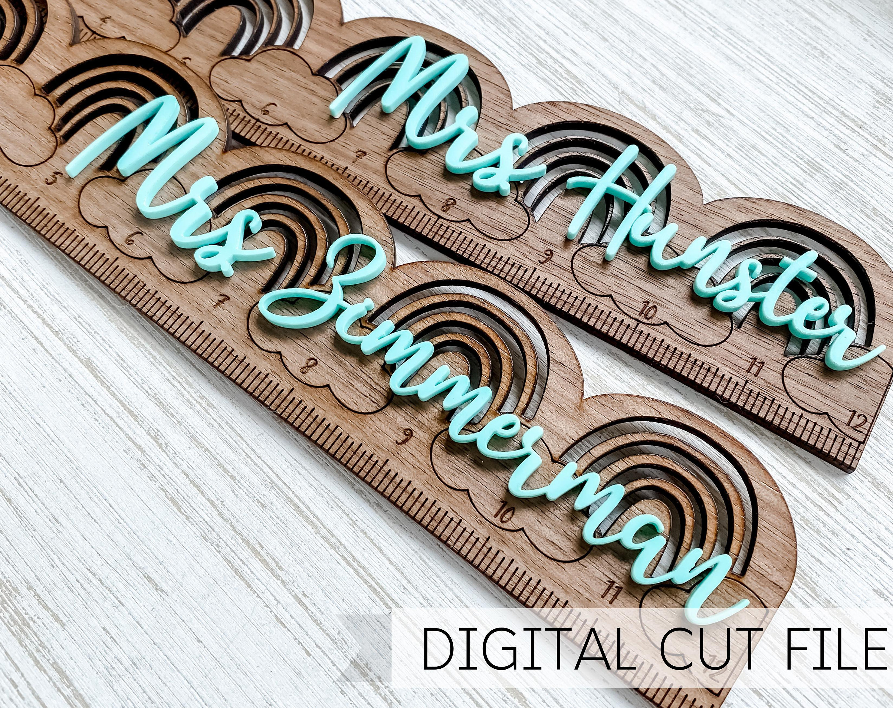 Rainbow Ruler SVG Digital File Laser Cut File Boho - Etsy