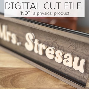 Floral Desk Name Sign Digital File, Office Decor, Teacher Supplies ...