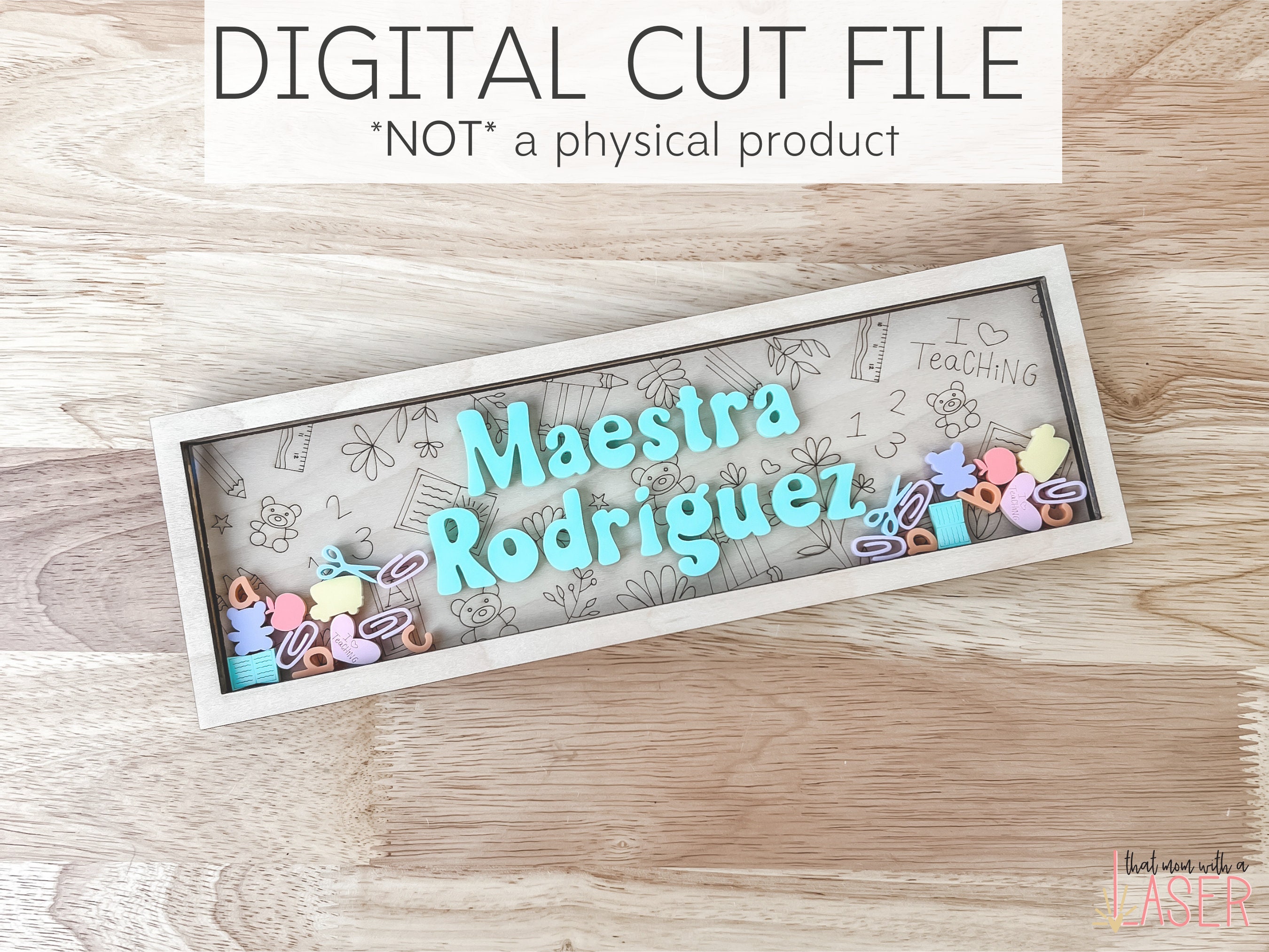 Shaker Desk Name Sign Digital File, Office Decor, Teacher Supplies ...