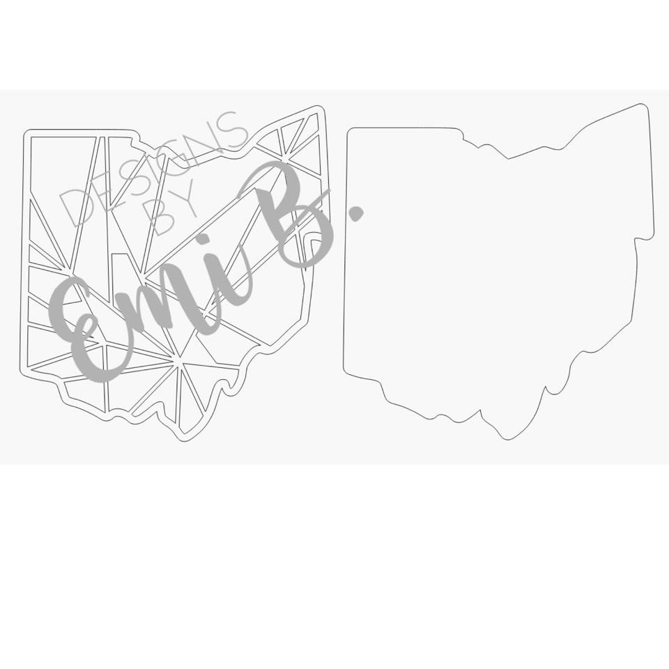 Geometric Ohio Digital File/ Laser Cut SVG - Etsy