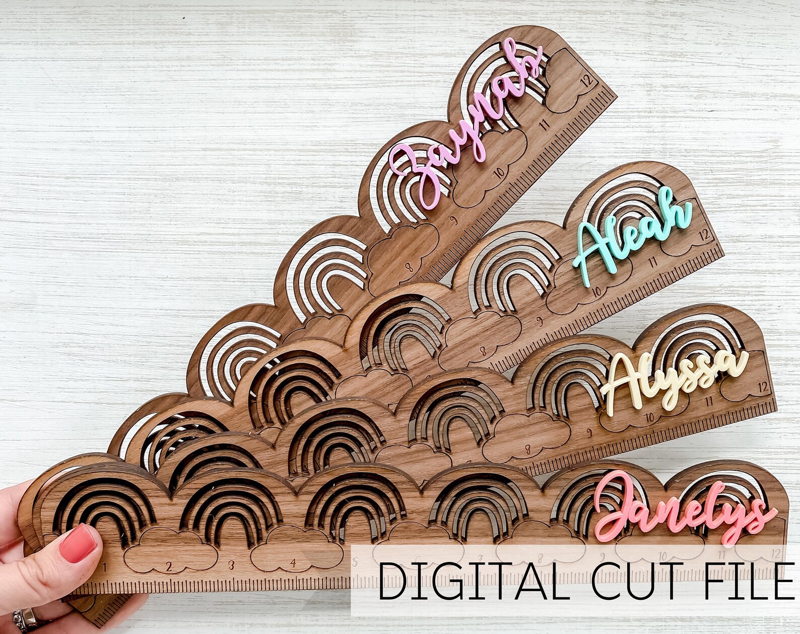 Rainbow Ruler SVG Digital File Laser Cut File Boho - Etsy