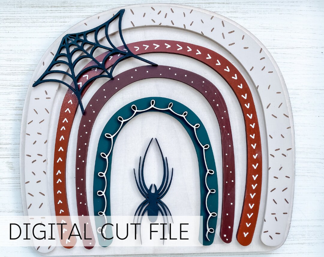 Halloween Boho Rainbow SVG - Digital File - Laser Cut File - USA ...