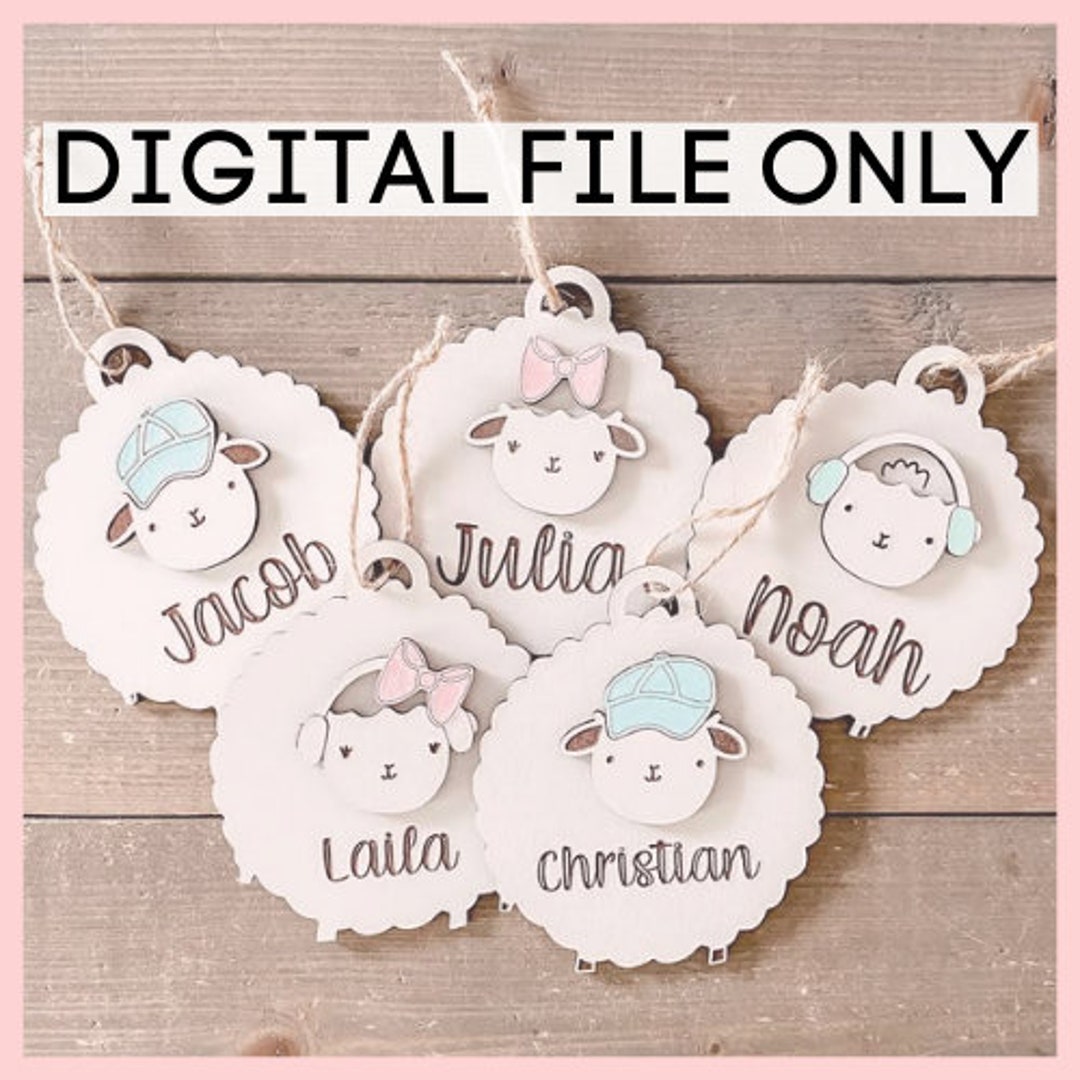 Easter Sheep Tags - Digital Laser Cut File - Etsy