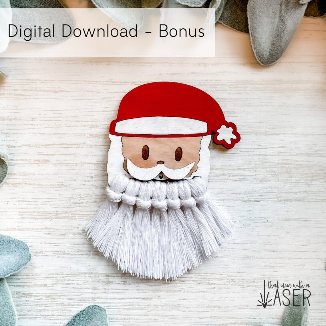 Christmas Santa Garland SVG - Digital Cut File - Laser Cut File - Etsy