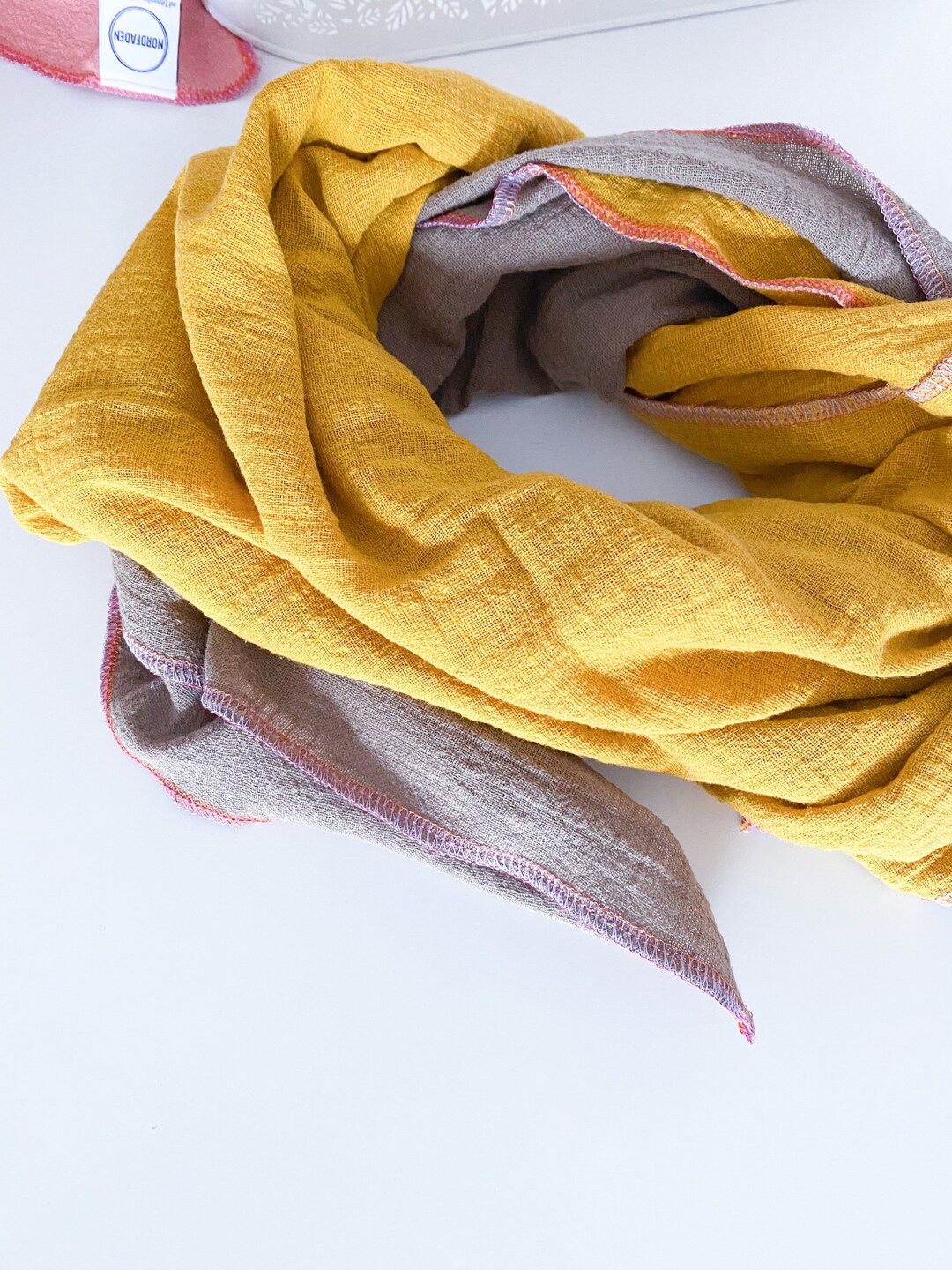Musselin Cloth XL Scarf Muslin Slub Washed Soft as Muslin, Linen Look ...