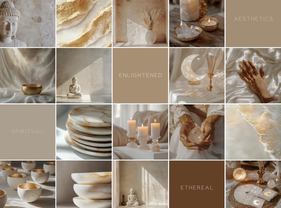 Ethereal Wealth White + Gold Brand Kit | Logo Template | Brand Kit ...