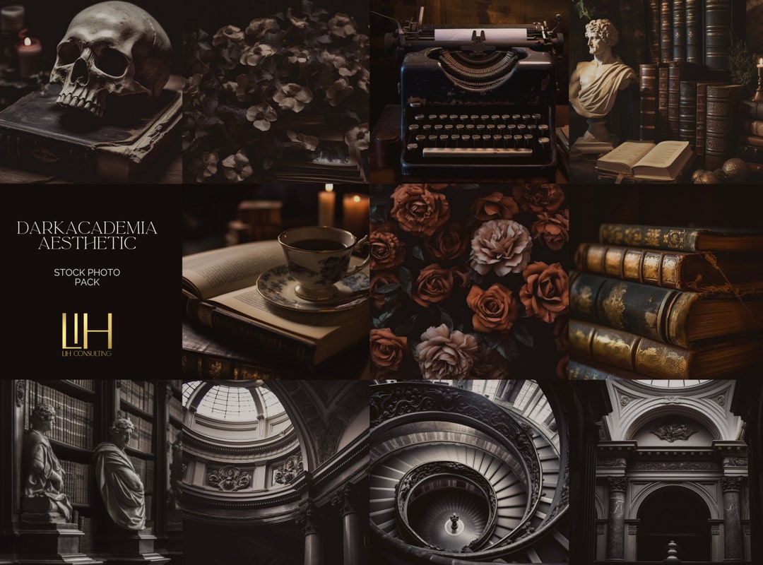 Dark Academia Stock Photos: Vintage Books, Typewriters (digital Image ...