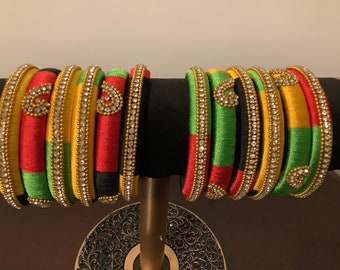 Red Green Bangles - Etsy