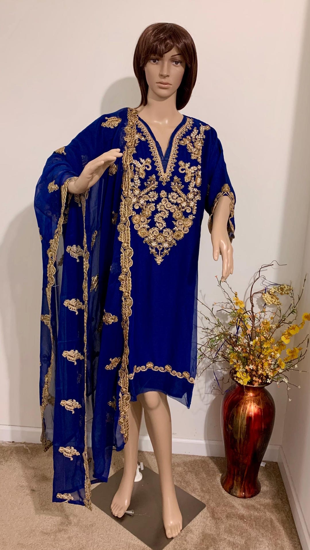 2 Piece Pakistani Designer Katdana Party Wear Kurti Pure Chiffon With ...