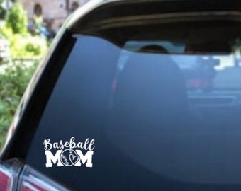Baseball Car Window Decal - Etsy