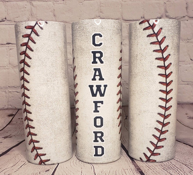 Personalized Baseball Tumbler. Custom Made Baseball Cup. - Etsy