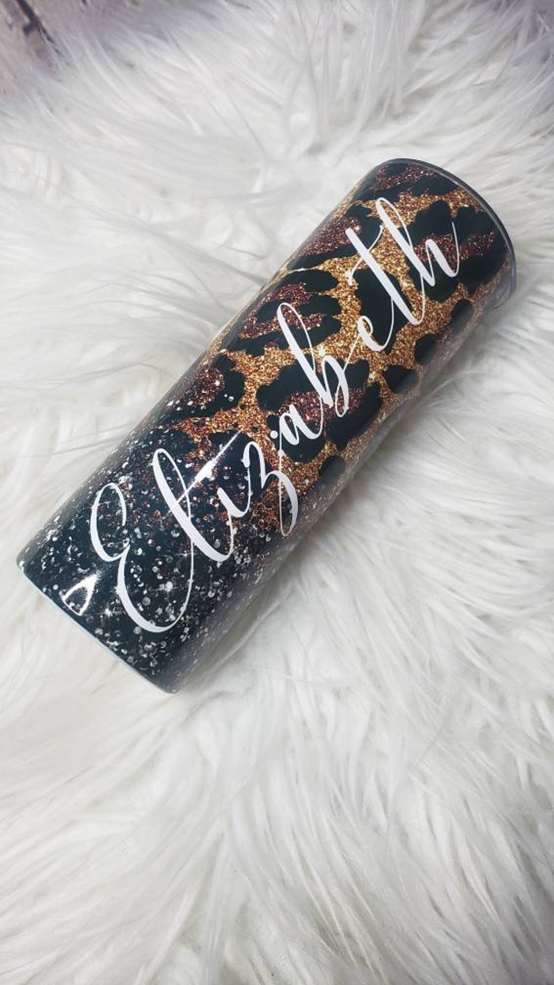 Leopard Personalized Tumbler. Custom Stainless Steel Tumbler. Skinny ...