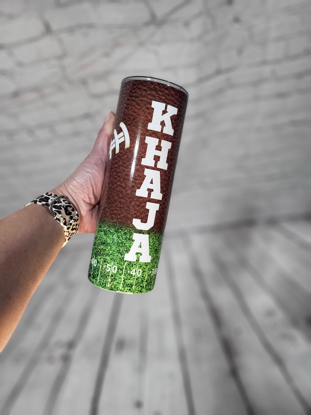 Personalized Football Tumbler. Custom Made Football Cup. Custom Made ...