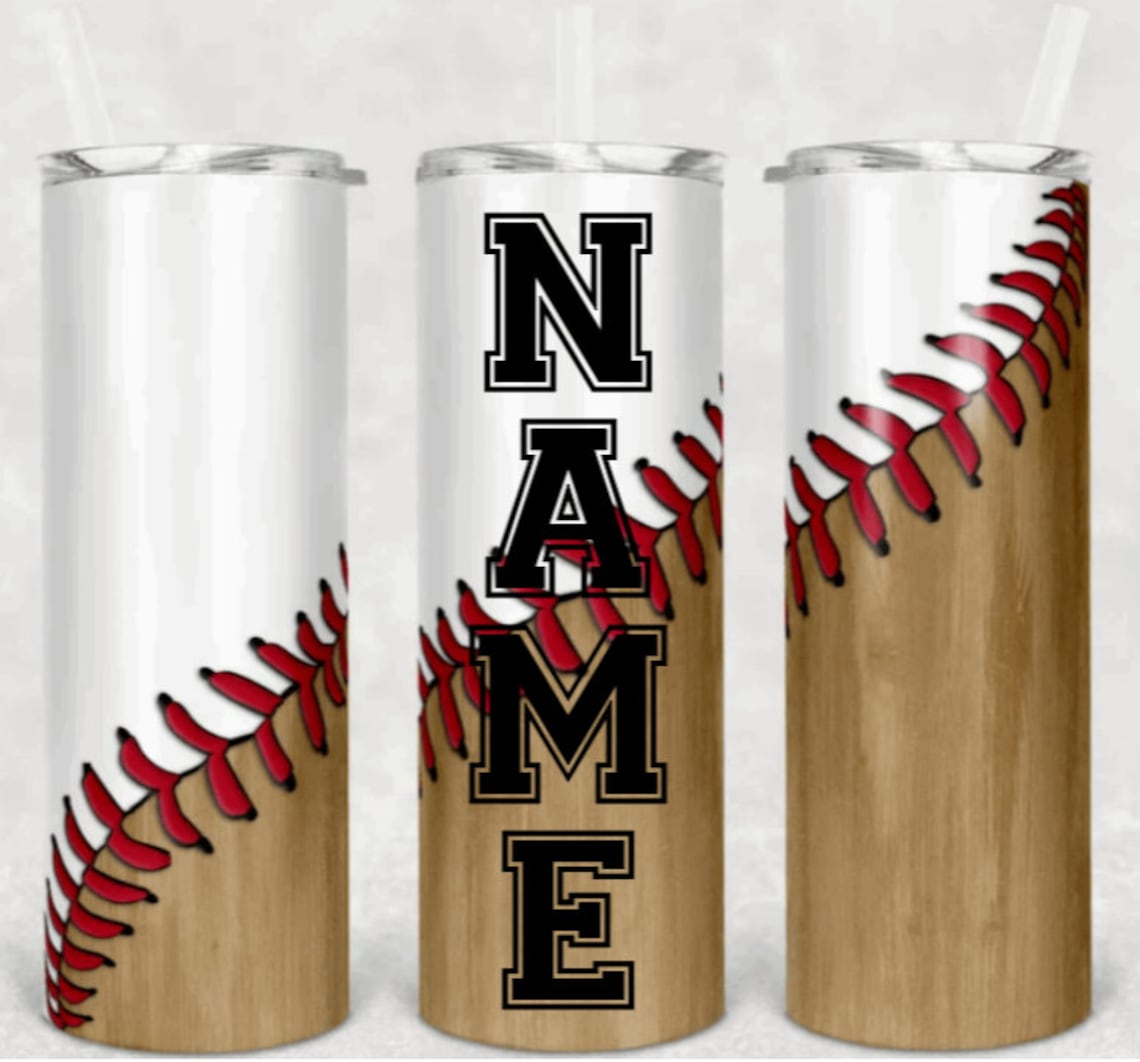 Personalized Baseball Tumbler. Custom Made Baseball Cup. Custom Made ...