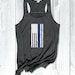 Distressed Thin Blue Line Flag. Police Tank Top. Womens TBL. Womens ...