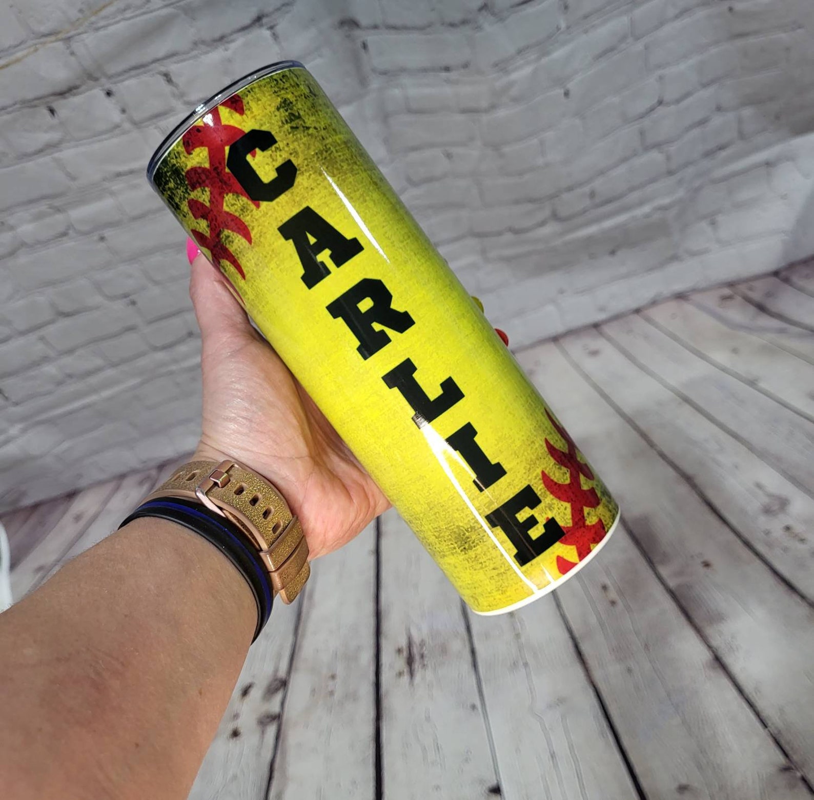 Personalized Softball Tumbler. Custom Made Softball Cup. Custom Made ...