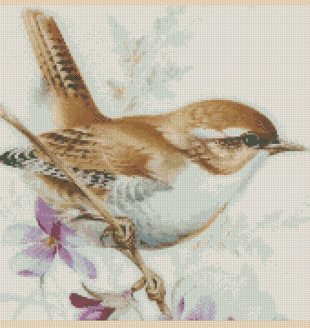 The Little Wren Cross Stitch Chart Wren Birds No. 381 - Etsy