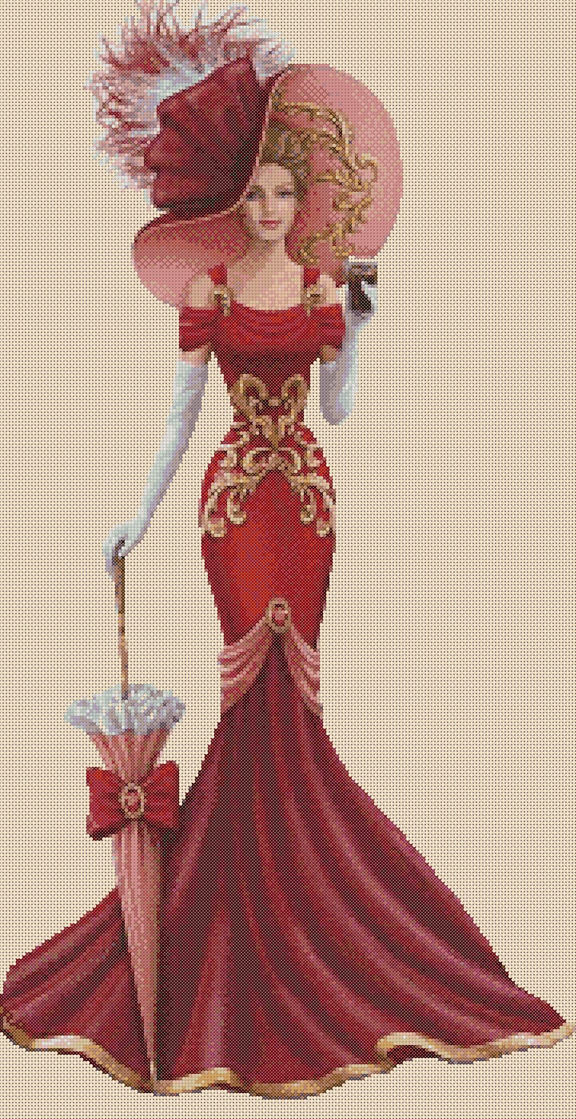 Elegant Lady Cross Stitch Chart Elegant Lady 156 Yy, Lady of Fashion - Etsy