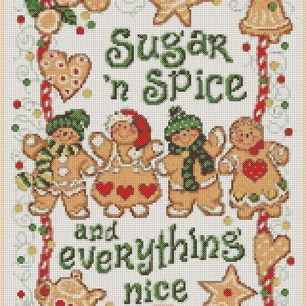 Cross Stitch Gingerbread - Etsy