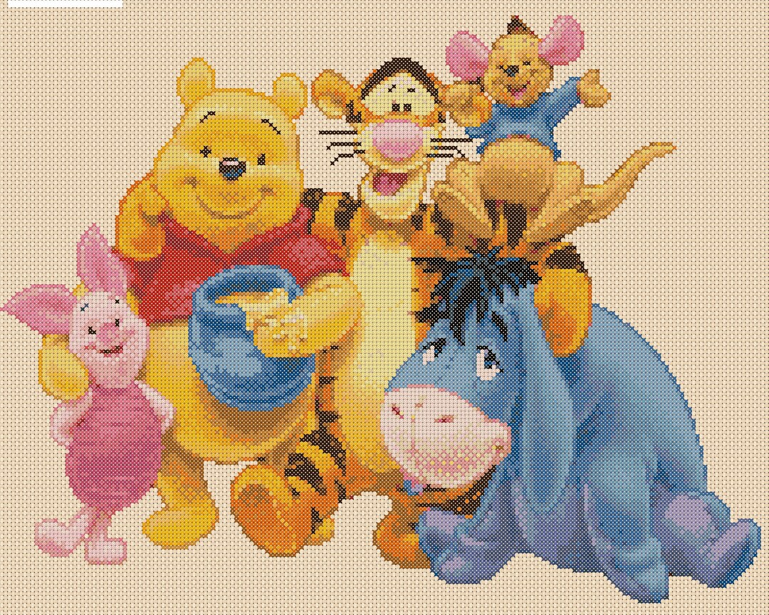 Winnie the Pooh Cross Stitch Chart Winnie the Pooh and Friends 2 - Etsy