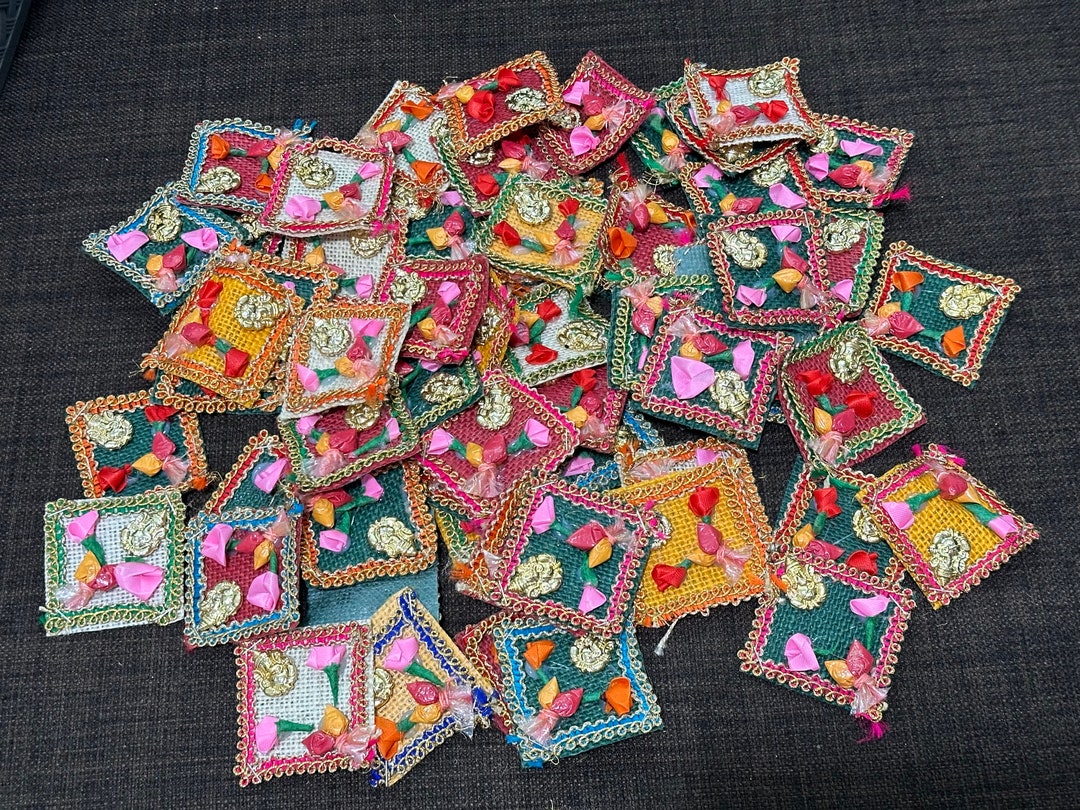 Ganesha Haldi Kumkum Packets Pack of 50/ Haldi/ Festive/ Thamboolam ...