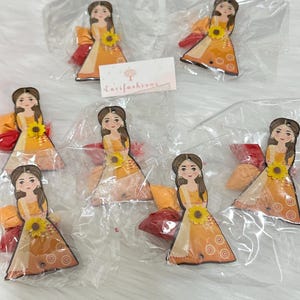 Girl Doll Haldi Kumkum Packet Pack of 10 | Pasupu Kumkum Holder ...