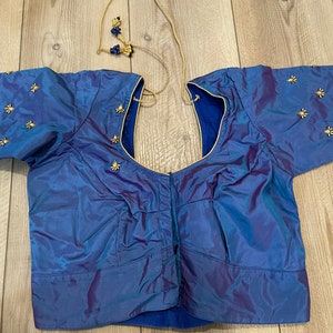 Ethnic Women Blue Color Aari Work Stitched Blouse/ Festive/ - Etsy