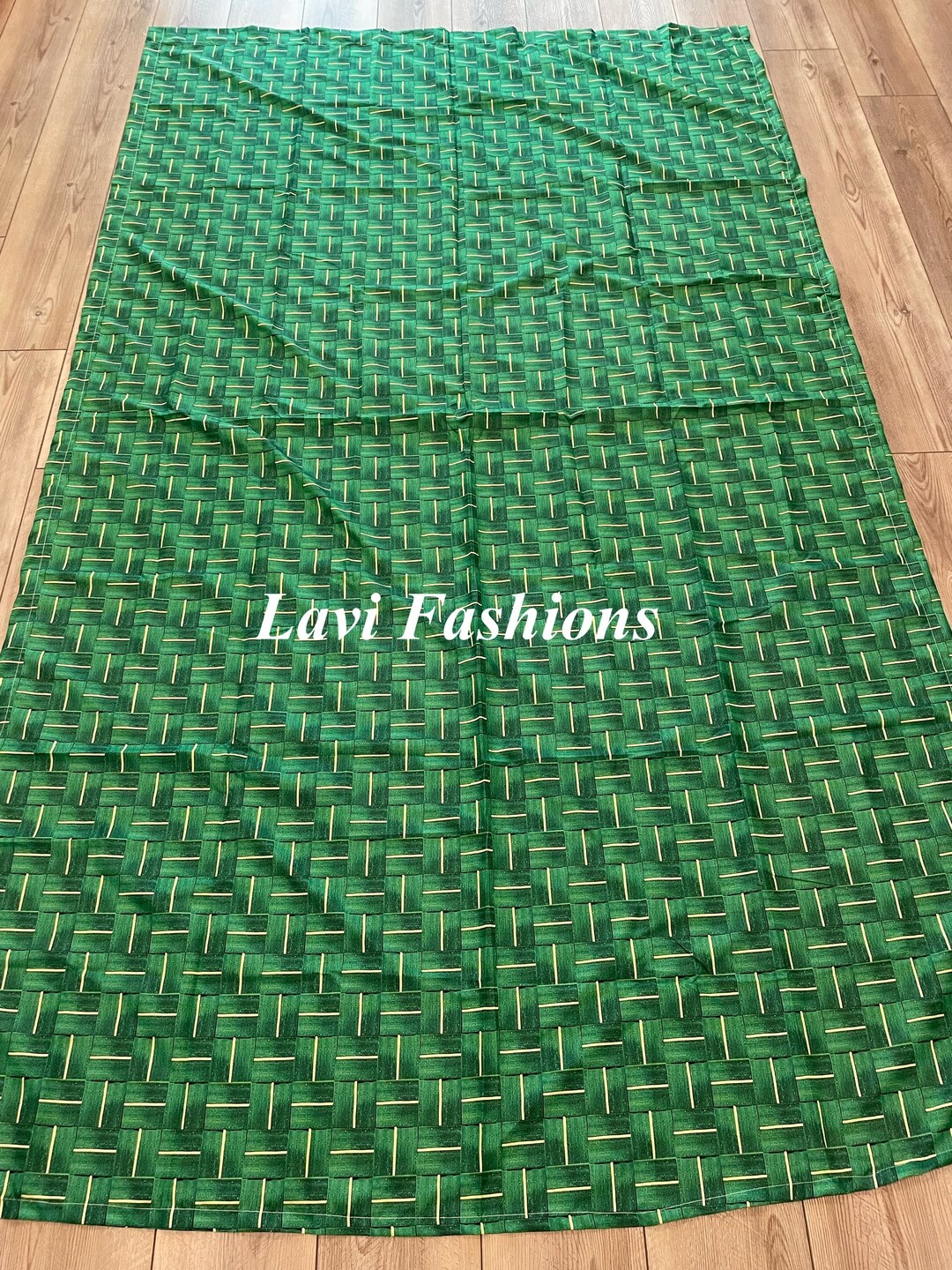 Pandiri Design 3D Printed Fabric Backdrop Green Cloth/ Pre Order/ Back ...