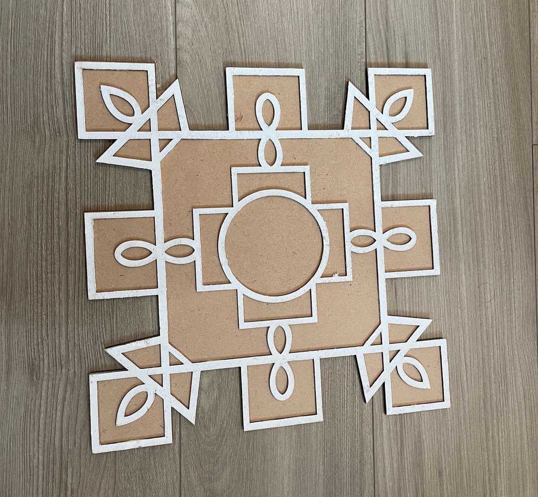 Mdf Small Rangoli Base 12/ Rangoli Decoration/ Muggu/ Home - Etsy
