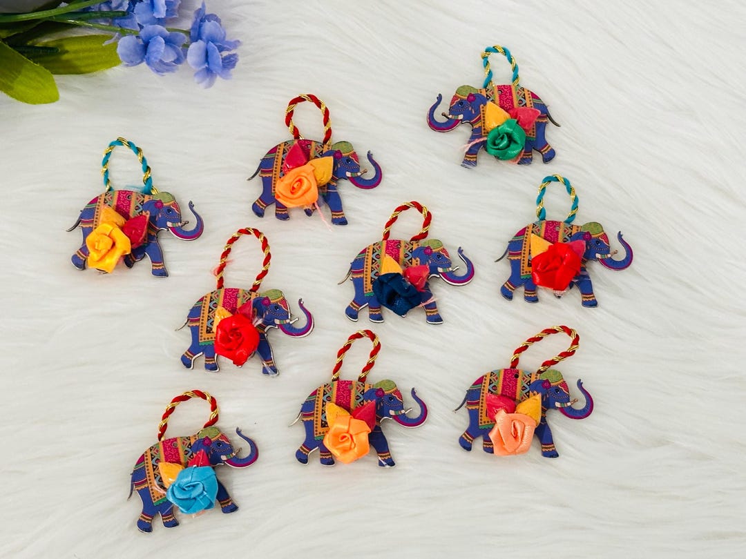 Elephant Design Haldi Kumkum Pack of 35 Packets Festive Thamboolam ...