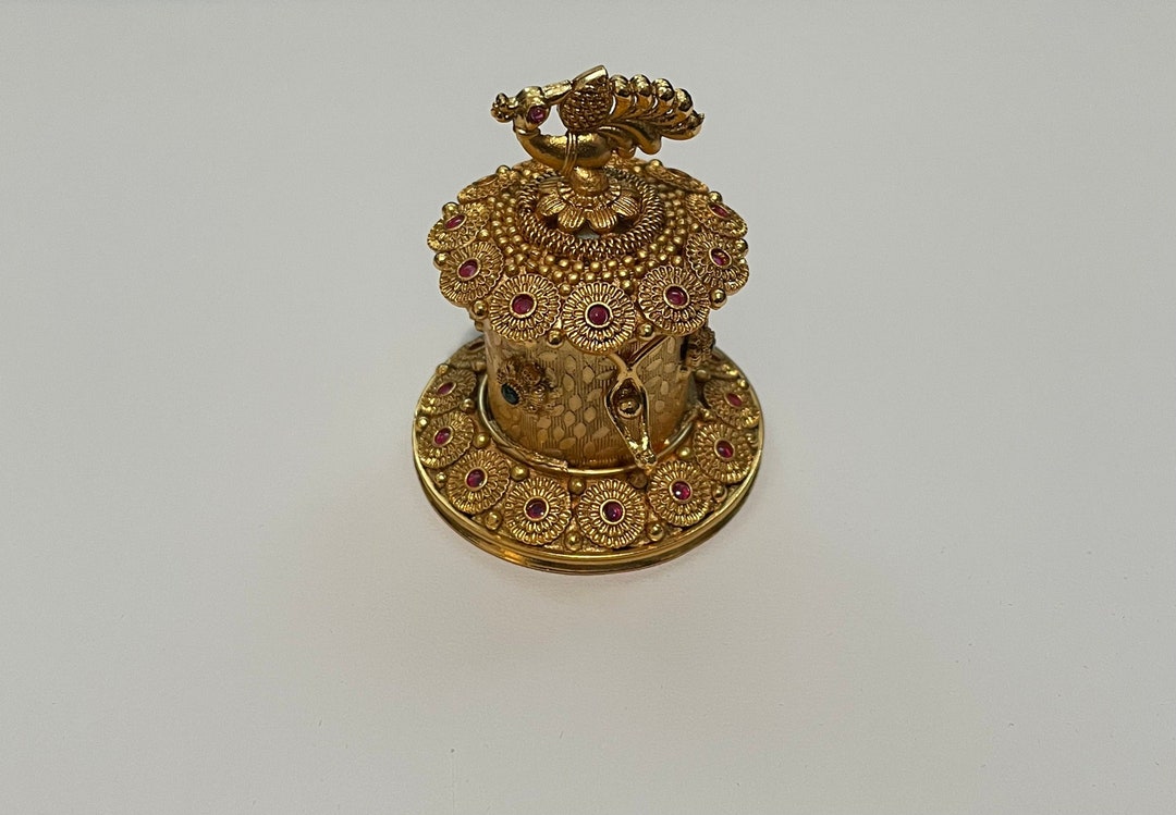 Ethnic Kumkum Box, Sindoor Box, Wedding Gift, Pooja Accessory, Kumkum ...