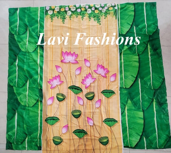 Ethnic 3D Printed Lotus Design Satin Backdrop Cloth/ Back Drop - Etsy