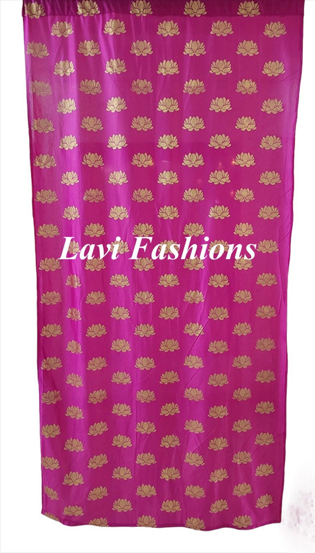Ethnic Pink Lotus Design Satin Backdrop Cloth/ Back Drop for Weddings ...
