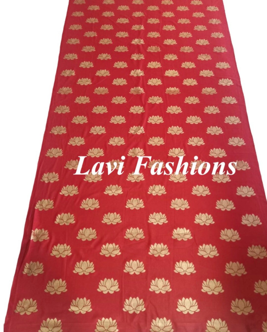 Ethnic Red Lotus Design Satin Backdrop Cloth/ Back Drop for Weddings ...