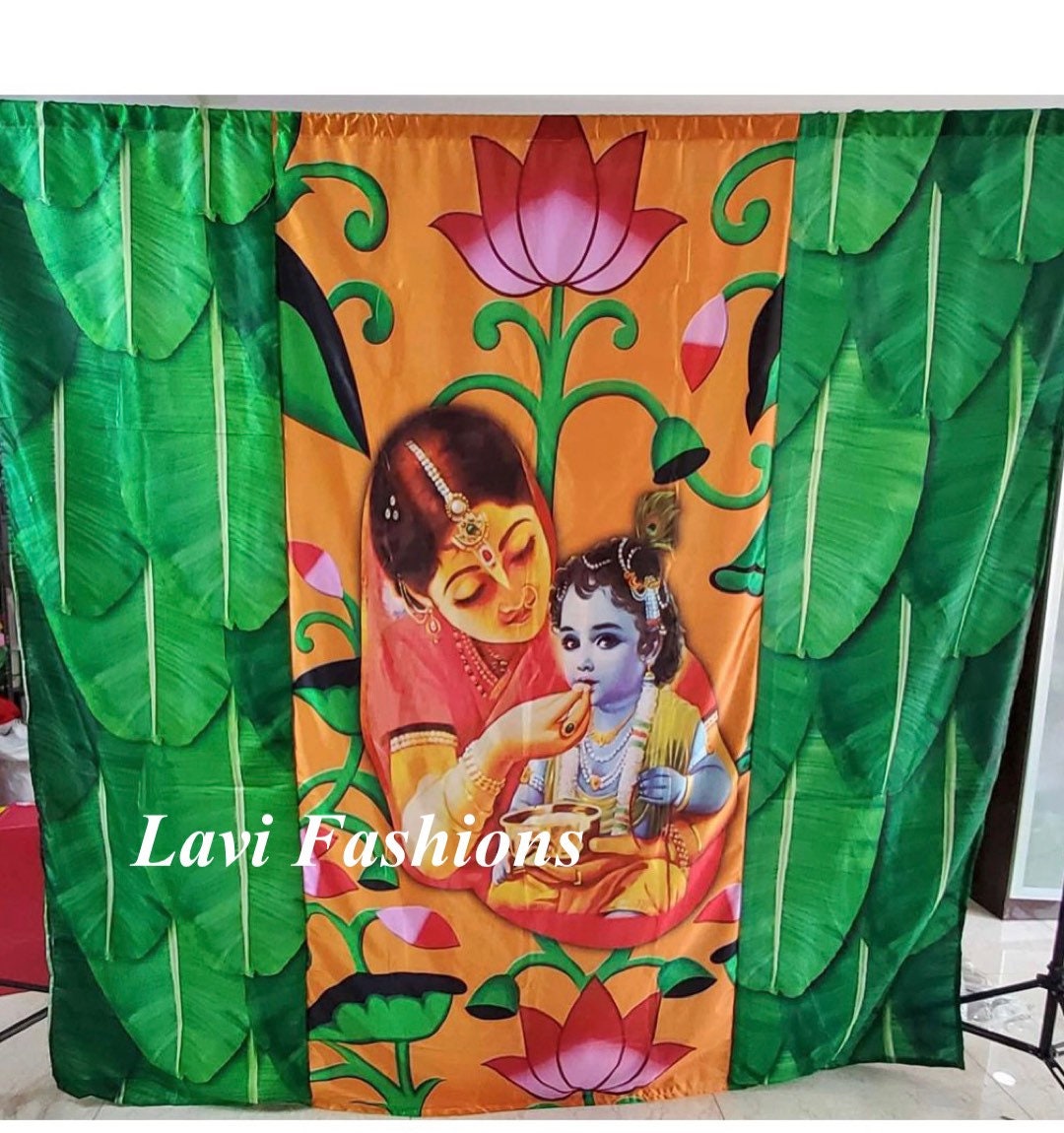 Ethnic Satin Big Size Backdrop Cloth/ Back Drop for Weddings/ Events ...