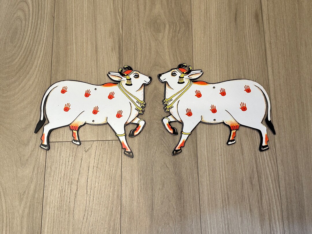 Pichwai Mdf Cow Cutout Pack of 2/ Wall Decor/ Wall Hangings/ Backdrop ...