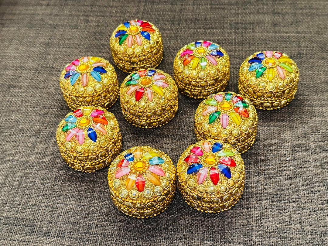 Round Kumkum Haldi Holder – Indian Return Gifts, Thamboolam Favors ...