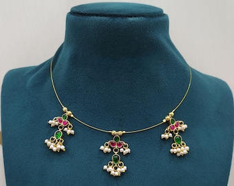 INDIAN CONTEMPORARY LOTUS Design Invisible Chain Trendy Pongal Festive ...