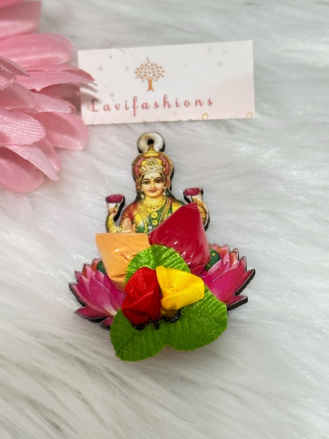 Goddess Lakshmi Haldi Kumkum Packet Pack of 1| Pasupu Kumkum Holder ...