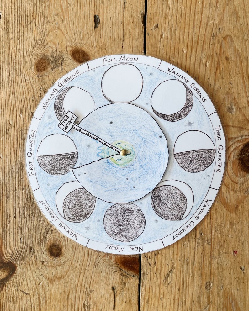 The Moon and Tide Guide - A4 Printable Lunar Phase Spring Neap Tide ...