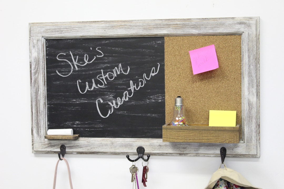 Rustic Message Board Organizer - Etsy