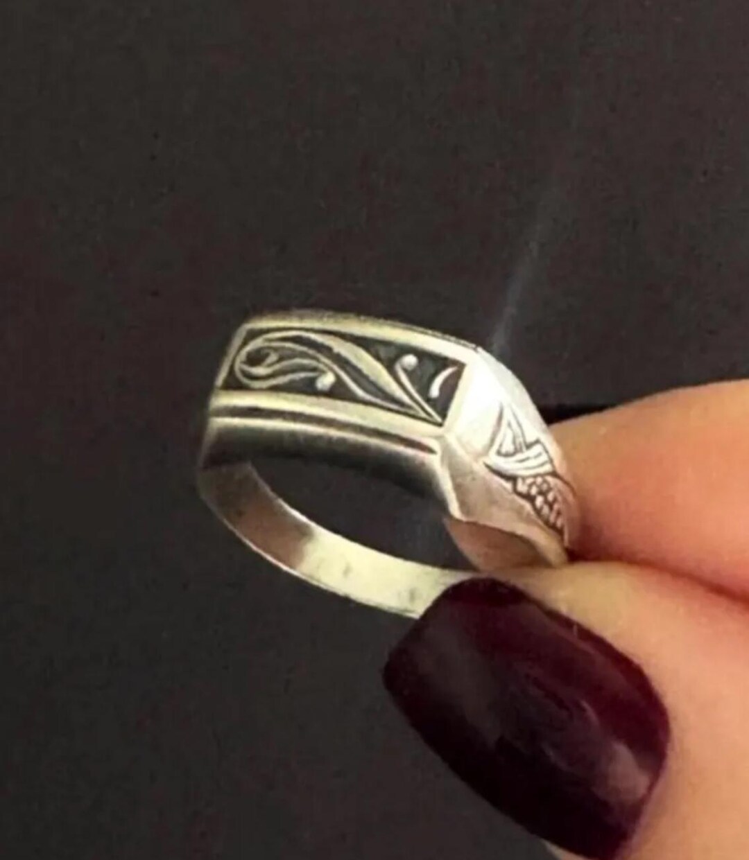 Vintage 925 Silver USSR Ring - Etsy