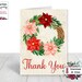 Christmas Thank You Card, Printable Thank You Greeting Card, Merry ...