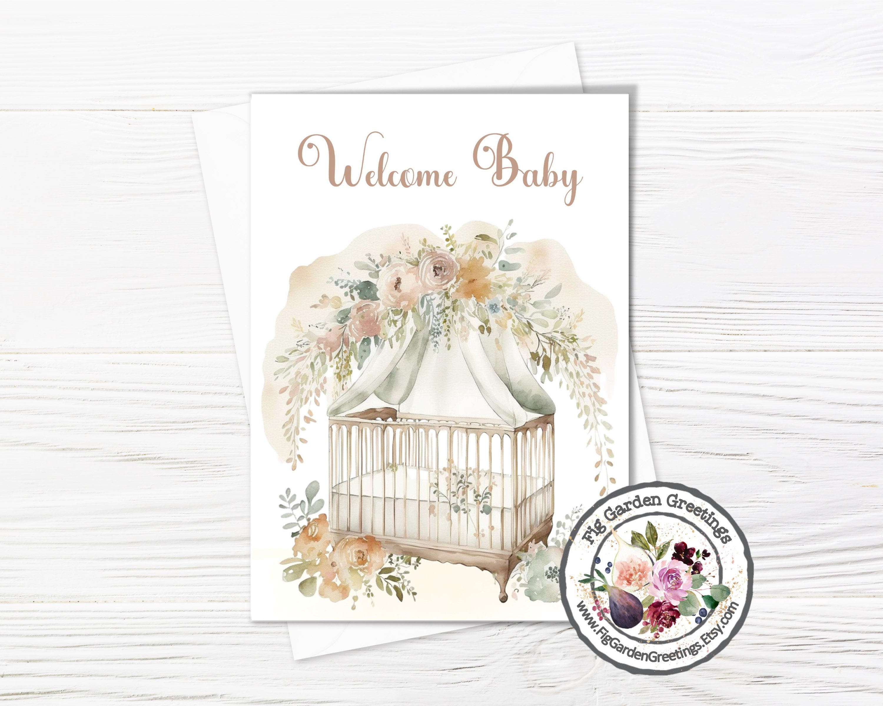 Welcome Baby Card - DIGITAL Download - Printable Welcome Baby Card With ...