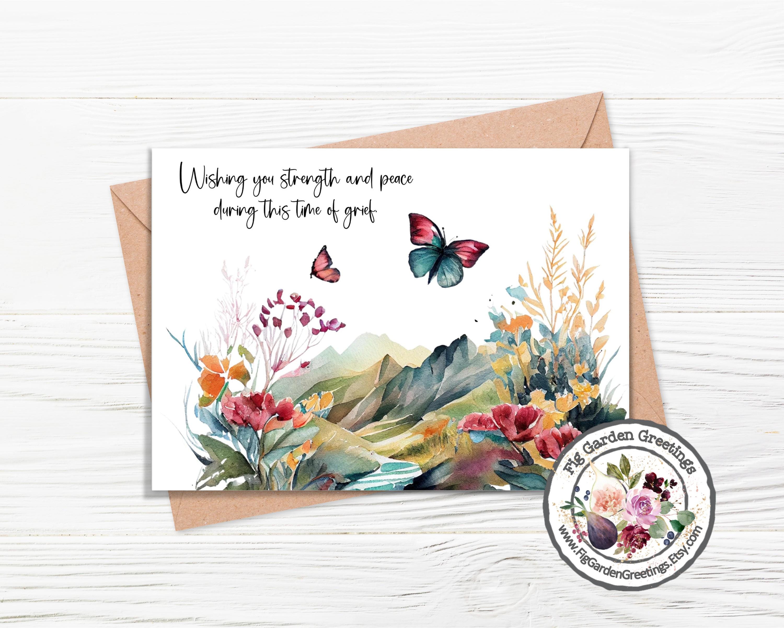 Butterfly Sympathy Card - Grief Card - Printable Card - Funeral Card ...