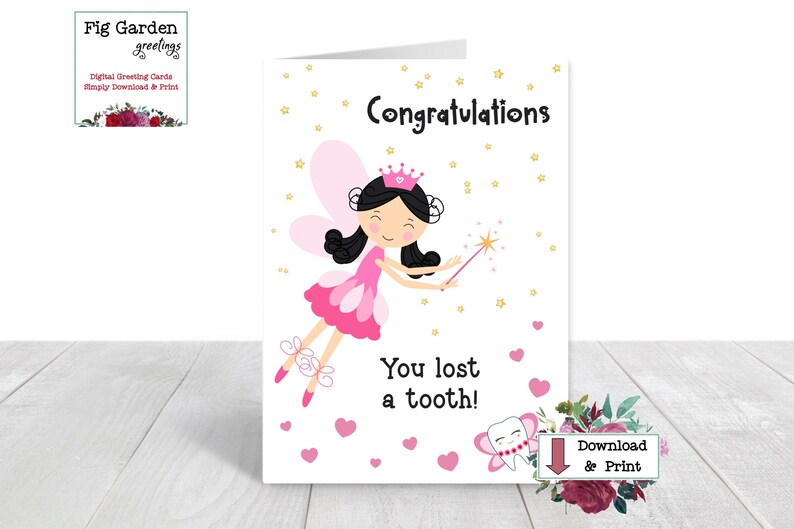 Lost Tooth Card, Tooth Fairy Printable Card, Congratulations You Lost a ...