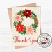 Christmas Thank You Card, Printable Thank You Greeting Card, Merry ...